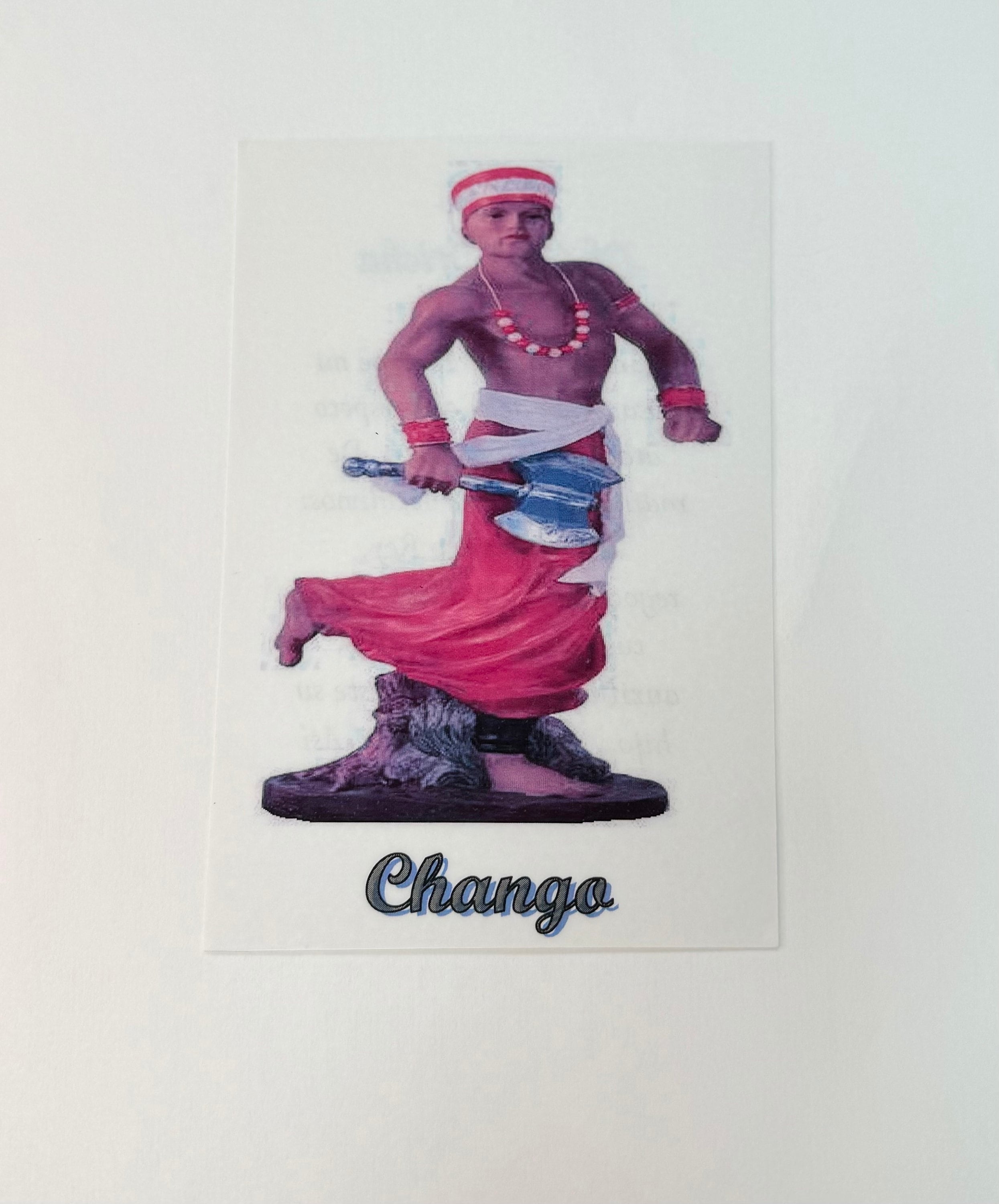 Chango Orisha 4x6 Prayer Card in English CHANGO ORISHA 4x6 Tarjeta De ...
