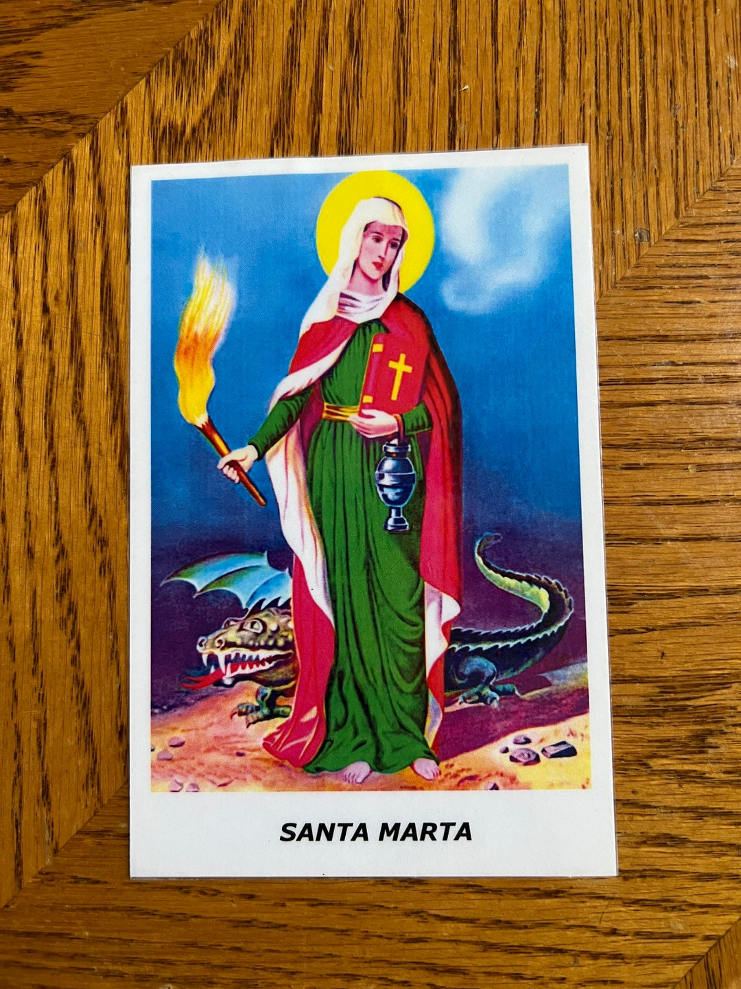 Santa Marta 4x6 Prayer Card Laminated in Spanish 4x6 Tarjeta De Oración ...