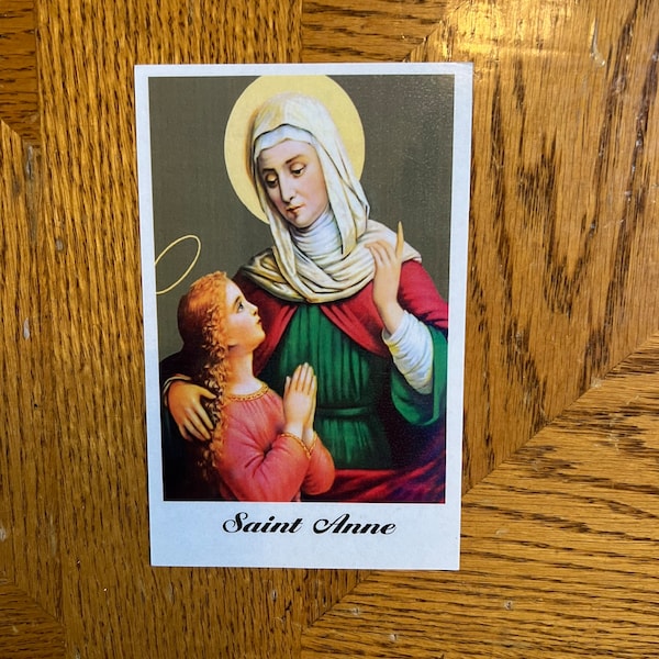 St Anne Prayer Card - Etsy