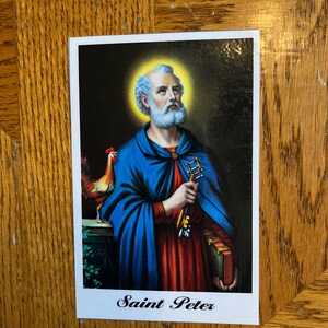 St Peter Prayer Card English - Etsy
