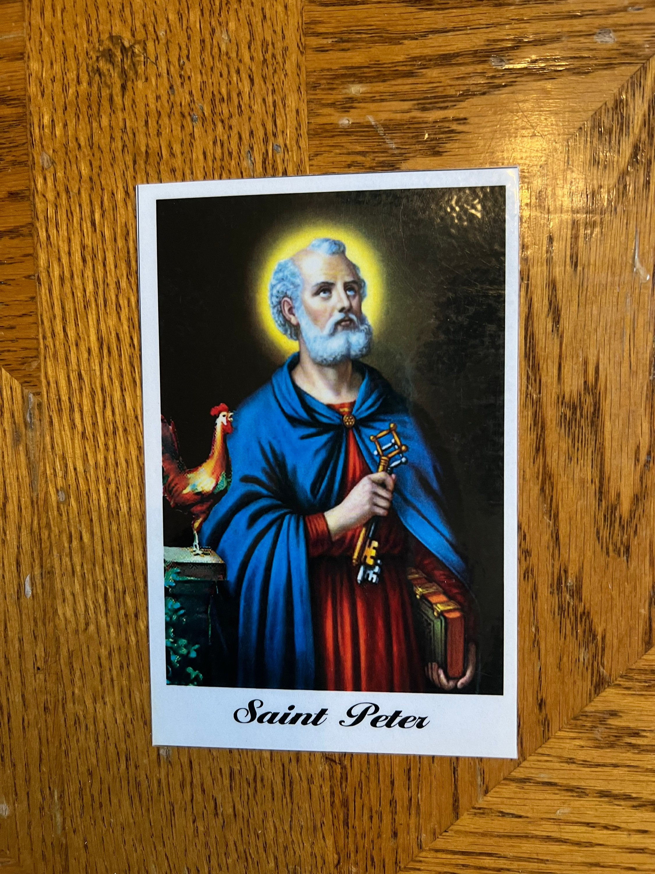 St Peter Prayer Card English - Etsy