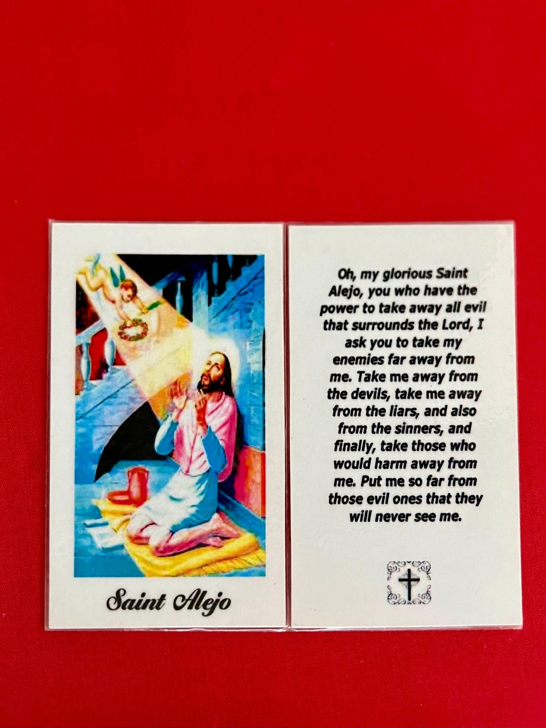 Saint Alejo St Alex 2X3 Wallet Size Laminated Prayer Card English - Etsy