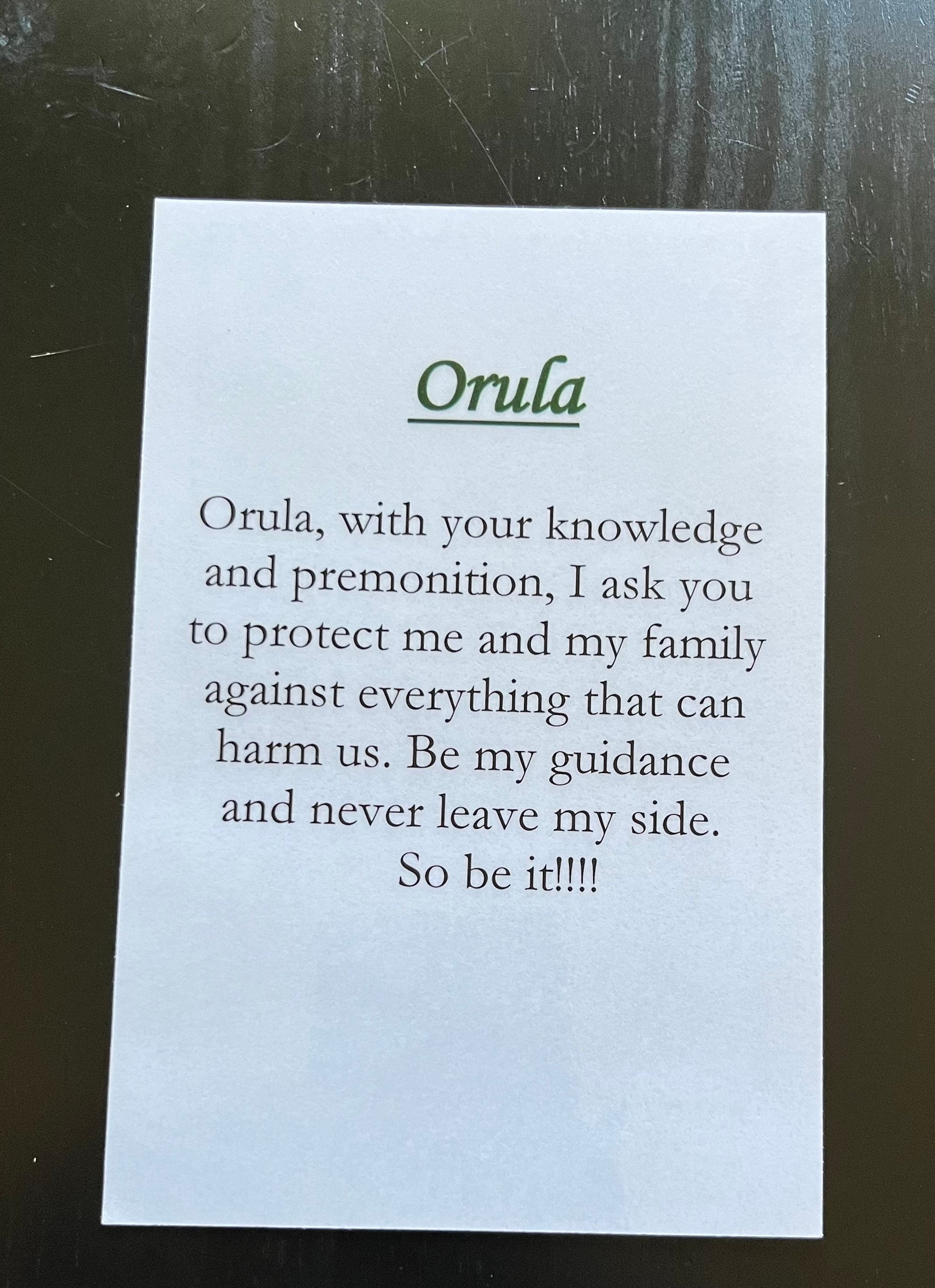 Orula 4x6 Prayer Card in English ORULA 4x6 Tarjeta De Oración - Etsy