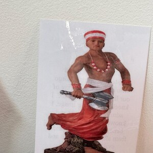 Chango Orisha 4x6 Prayer Card in Spanish CHANGO ORISHA 4x6 Tarjeta De ...