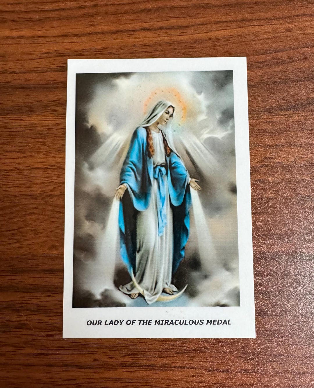 Our Lady of the Miraculous Medal 4x6 Laminated Prayer Card in English ...