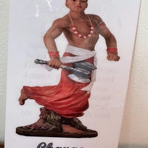 Chango Orisha 4x6 Prayer Card in English CHANGO ORISHA 4x6 Tarjeta De ...