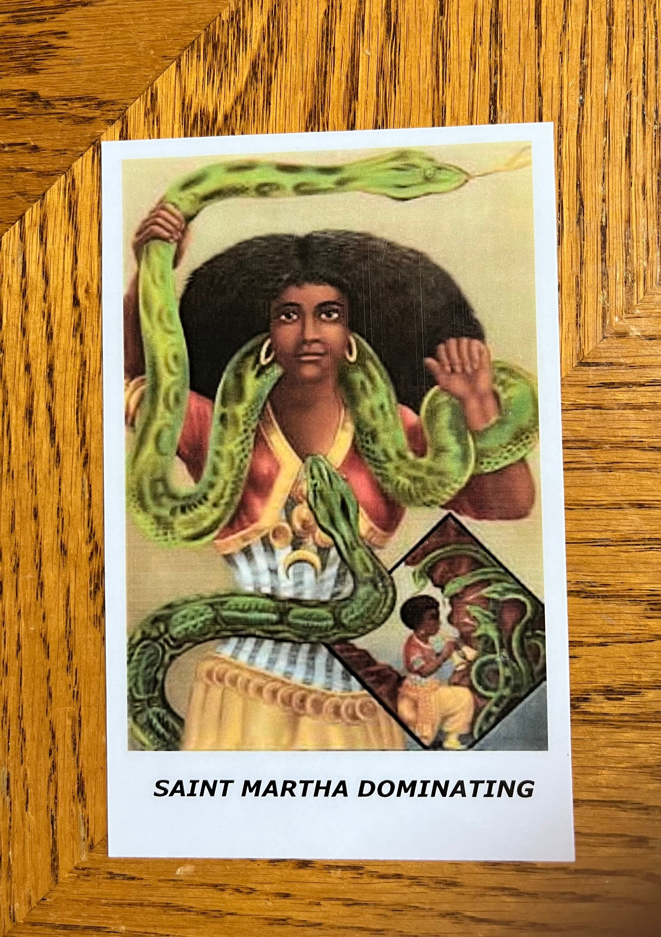 Saint Martha Dominating 4x6 Prayer Card English - Etsy