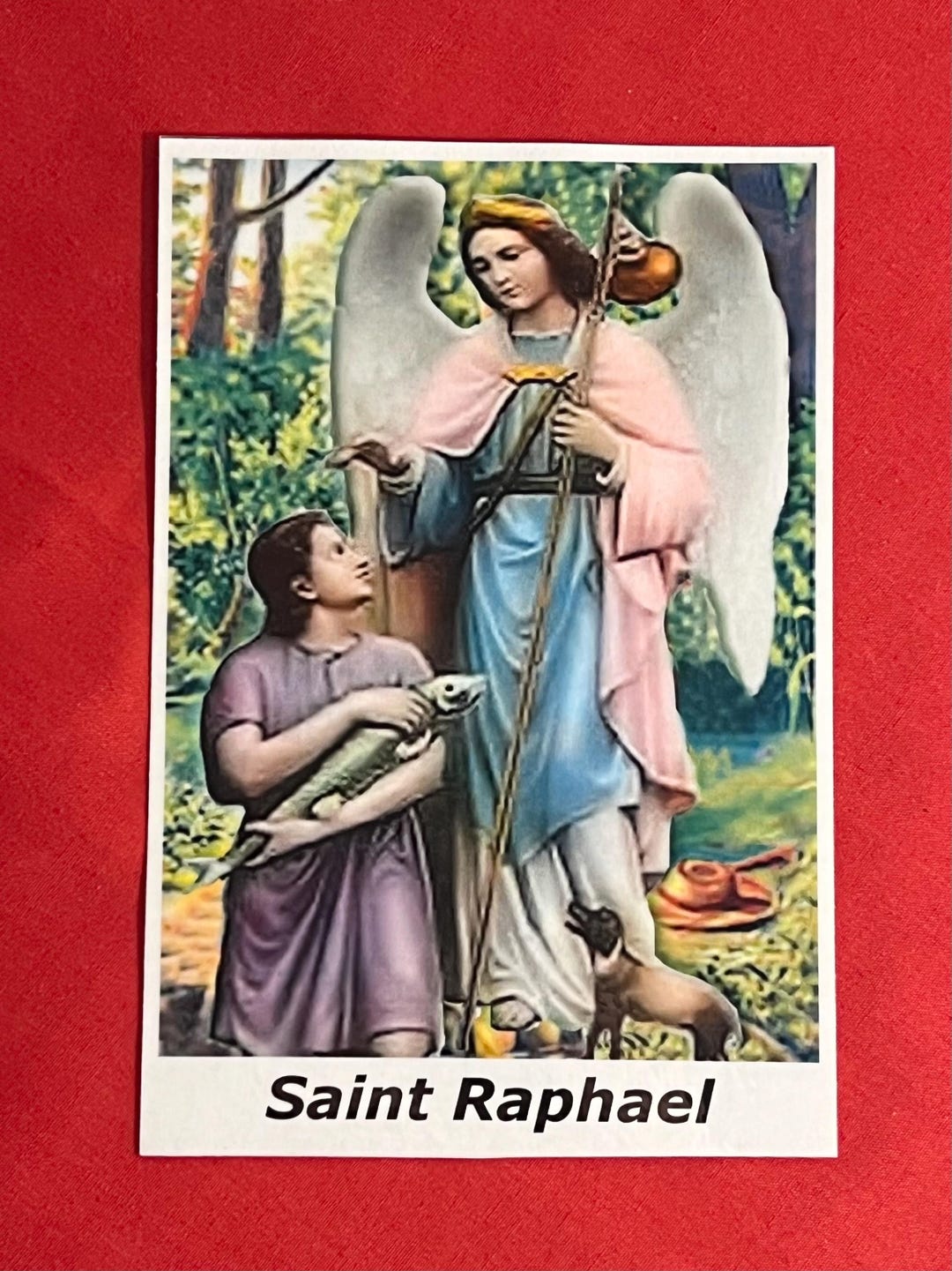 Saint Raphael 21 Divisions 4x6 Laminated Prayer Card in English - Etsy