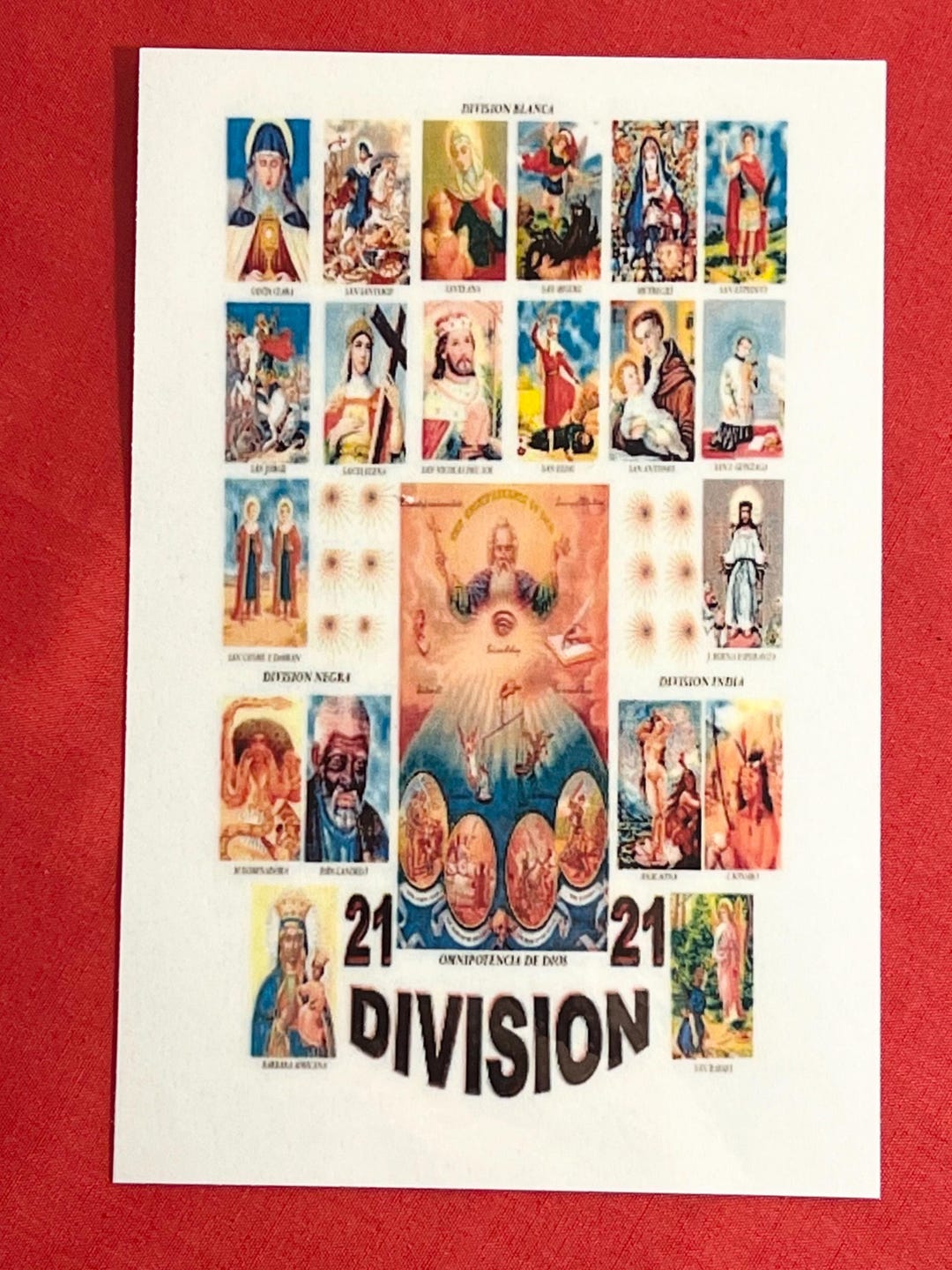 21 Divisions 4x6 Laminated Prayer Card in English - Etsy