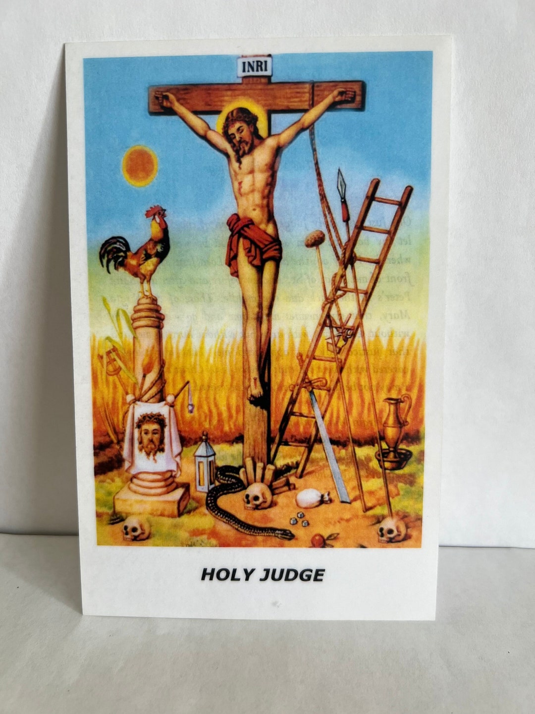 The Most Holy Just Judge 4x6 Laminated Prayer Card in English Tarjeta ...