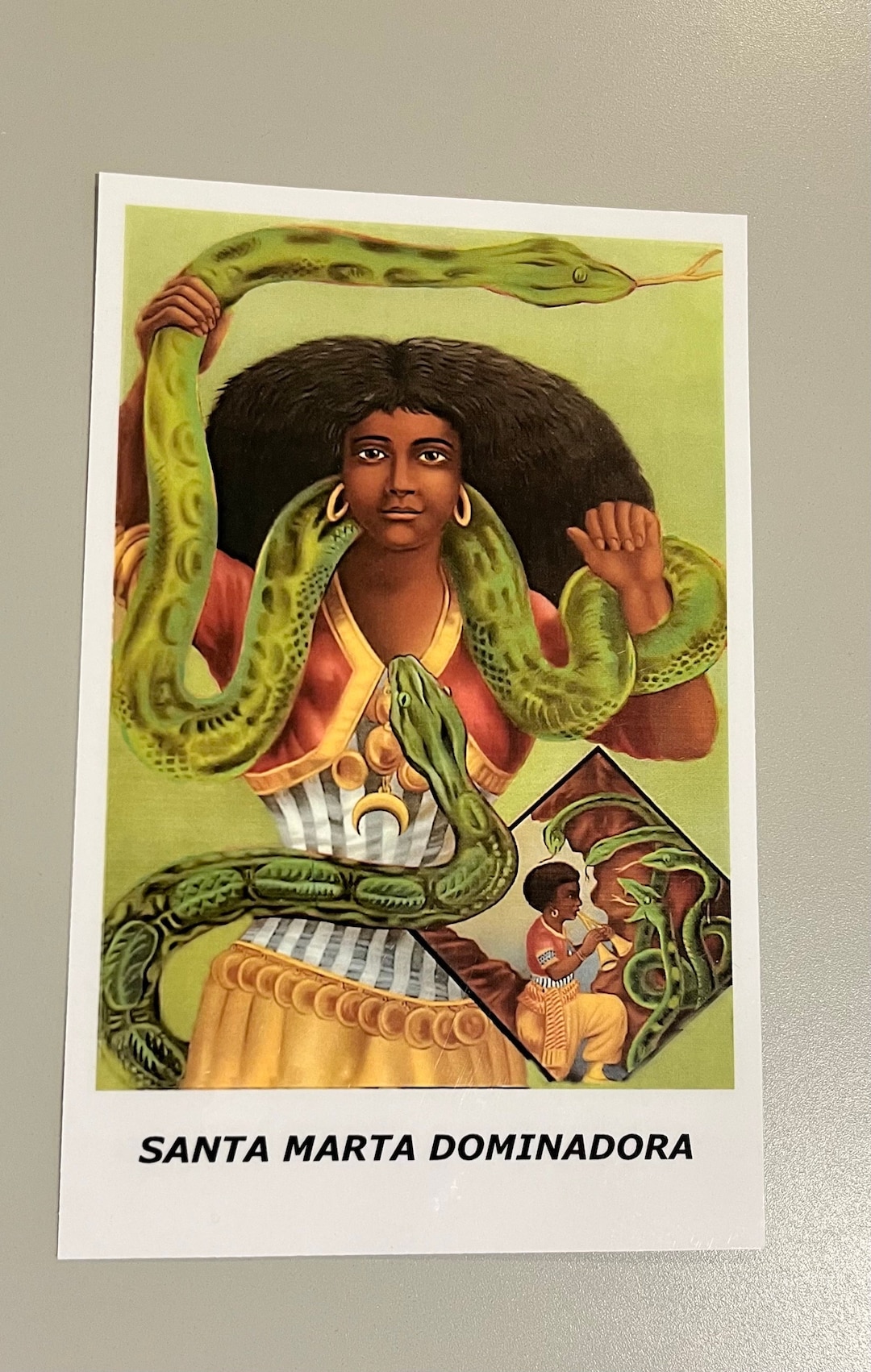 Santa Marta La Dominadora 4x6 Prayer Card Laminated in Spanish 4x6 ...