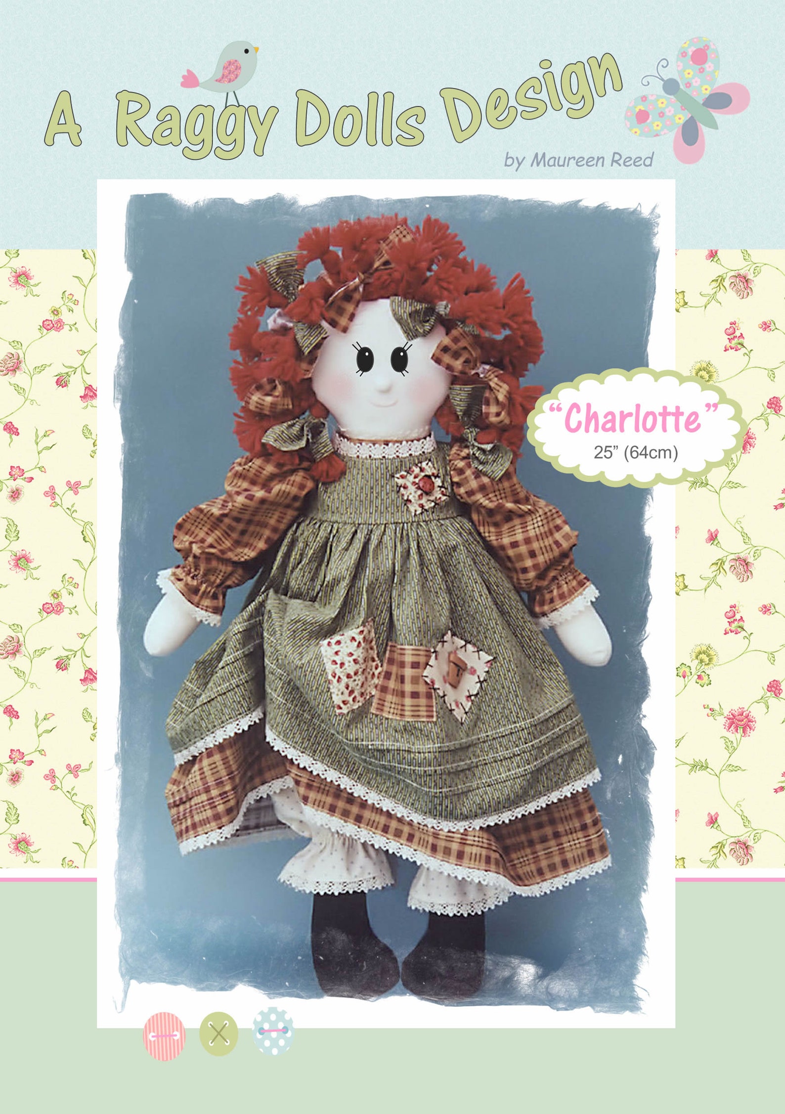 Charlotte Rag Doll Sewing Pattern - MAILED Posted Version - Etsy