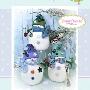 Snowy Friends Snowman Felt Sewing Pattern - MAILED Posted Version - Etsy UK