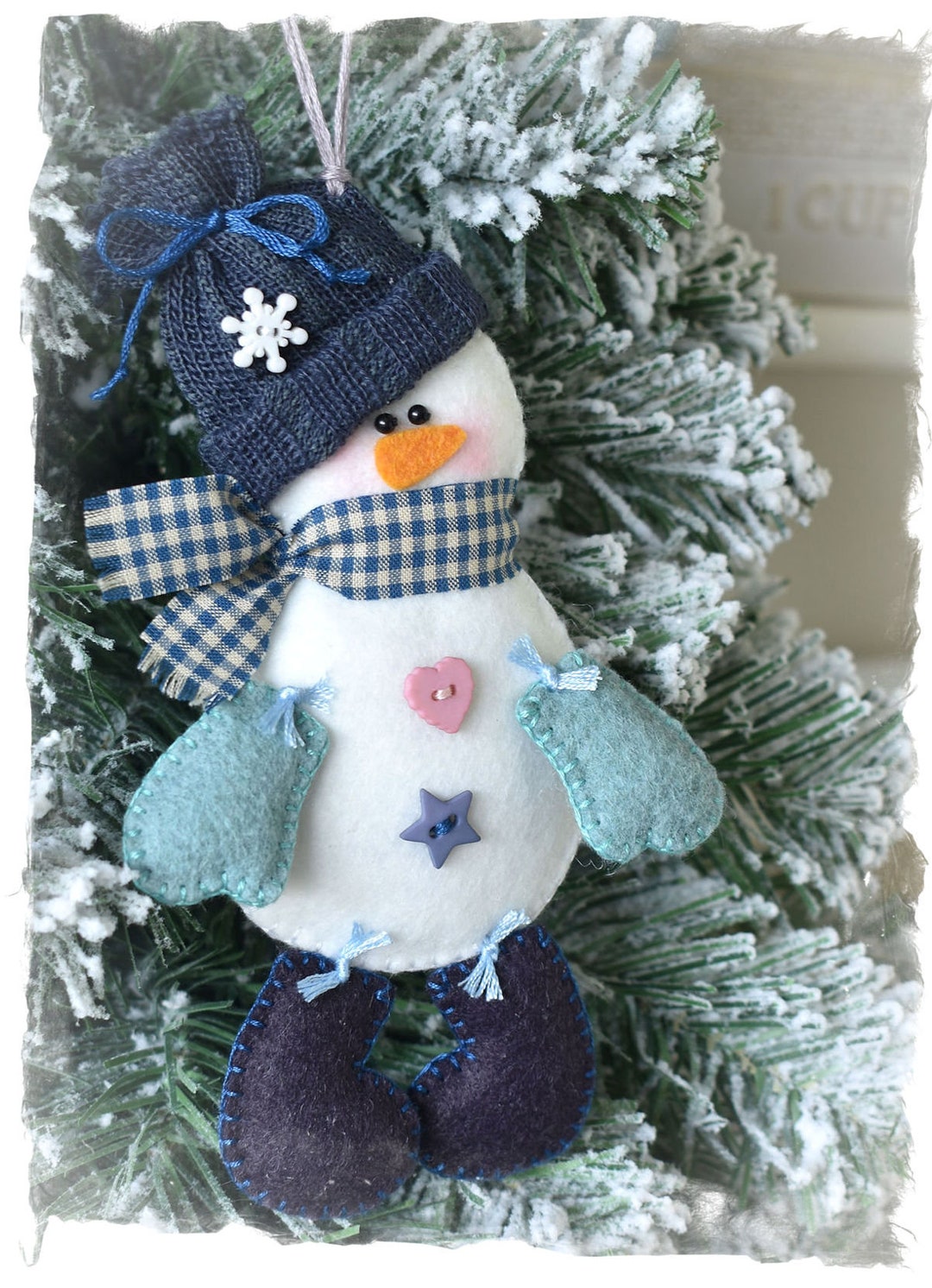 Frosty Snowman Sewing Pattern A5 Creative Card - MAILED Posted Version ...