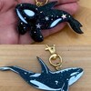 Whale Keychain Black and White, Blue Whale, Whale Shark, Animal ...