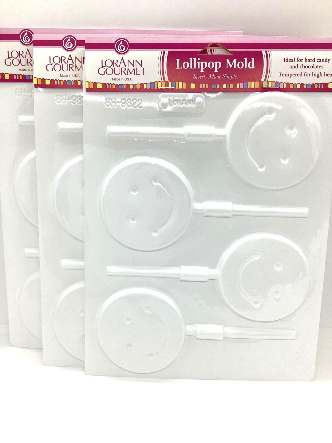 3 Pack- HARD CANDY Smile Sucker Molds 8H-9822 - Etsy