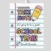 Printable Back to School Gift Tags | Happy First Day | Take Note | Gift ...