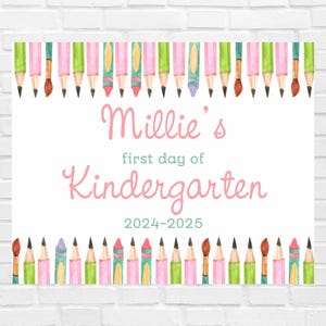 Printable First Day of School Sign Reusable Last Day of School Sign ...