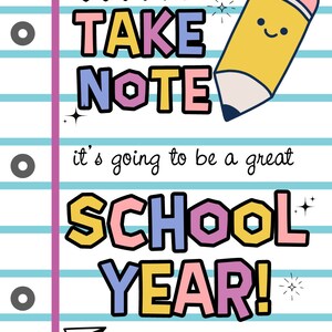 Printable Back to School Gift Tags | Happy First Day | Take Note | Gift ...