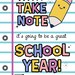 Printable Back to School Gift Tags | Happy First Day | Take Note | Gift ...