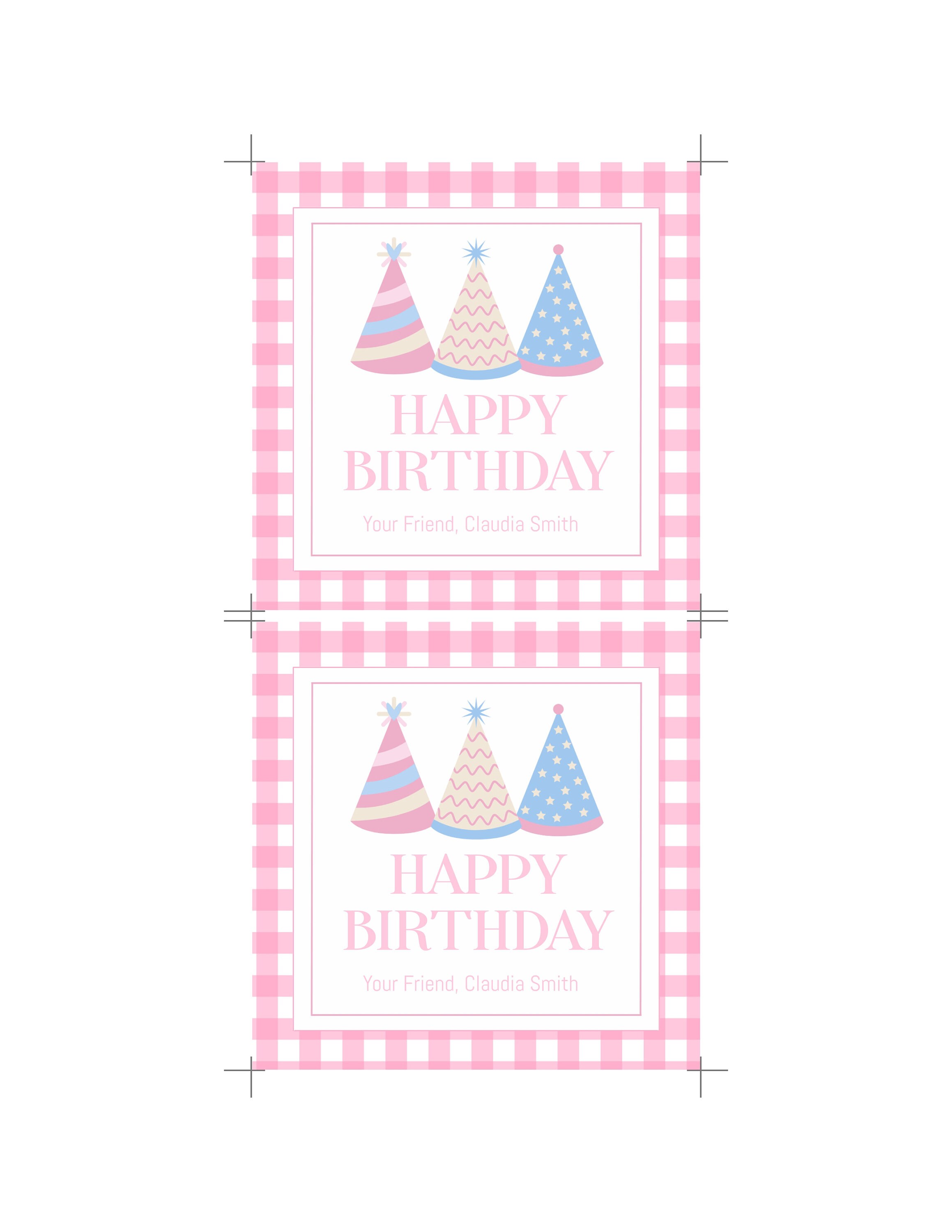 Printable Kids Birthday Gift Tag Kids Gift Tags Printable Tags for ...