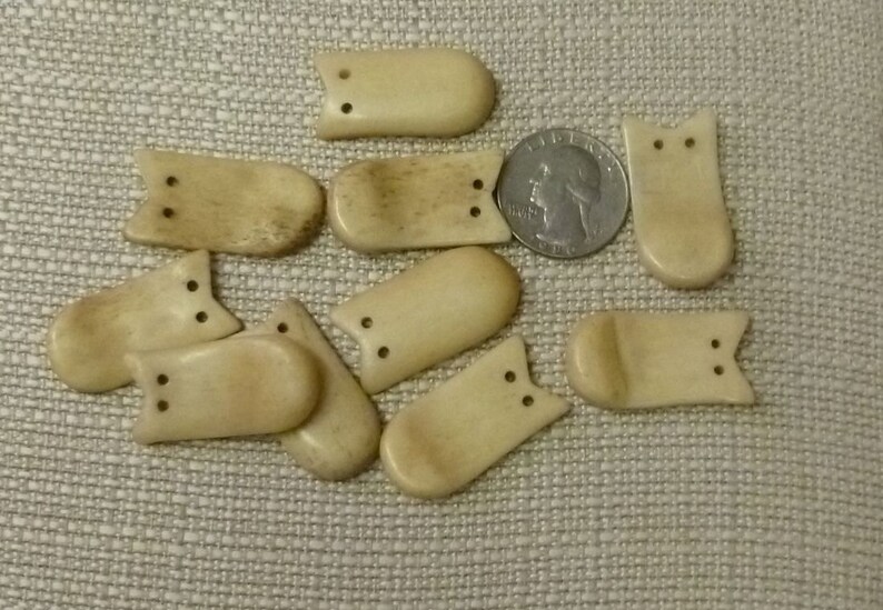 FAUX Elk Teeth ET1 Buffalo Bone Carved Beads Pendant Imitation | Etsy