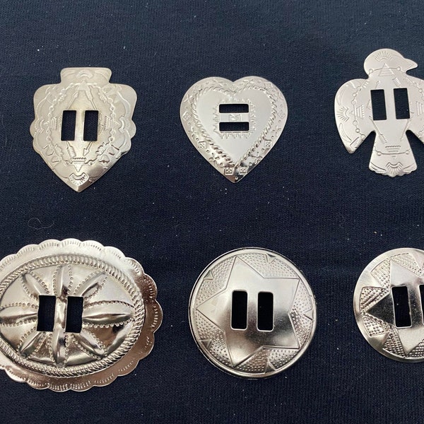 Silver Conchos - Etsy