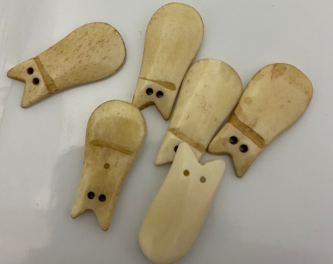 FAUX Elk Teeth ET1 Buffalo Bone Carved Beads Pendant Imitation Tribal ...