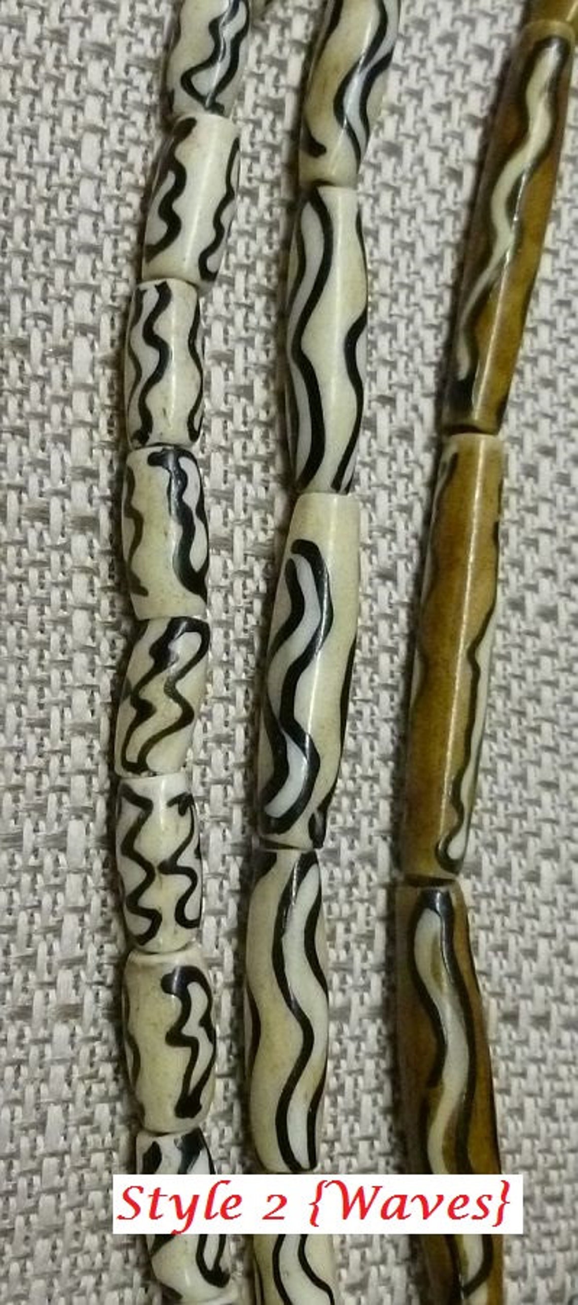 Mud Bone Beads Genuine Buffalo Bone Horn Hair pipe Beads for | Etsy