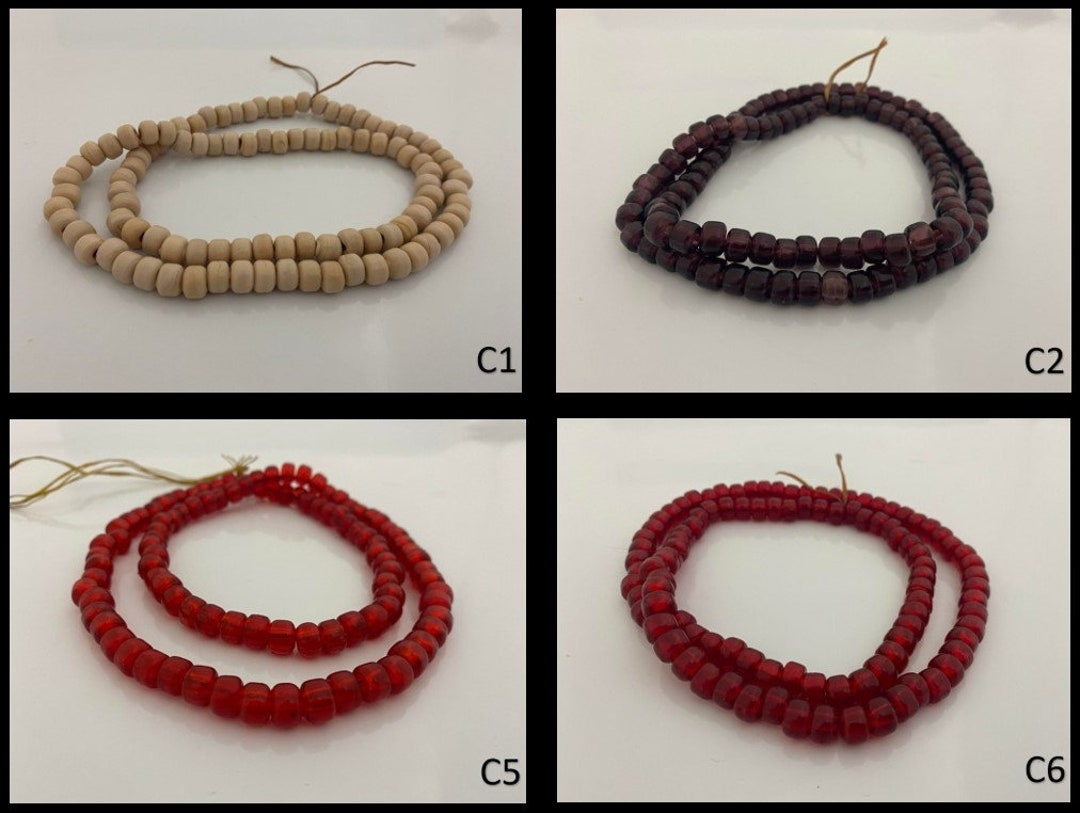 Glass Crow Beads on Sinew String for Crafting - Etsy