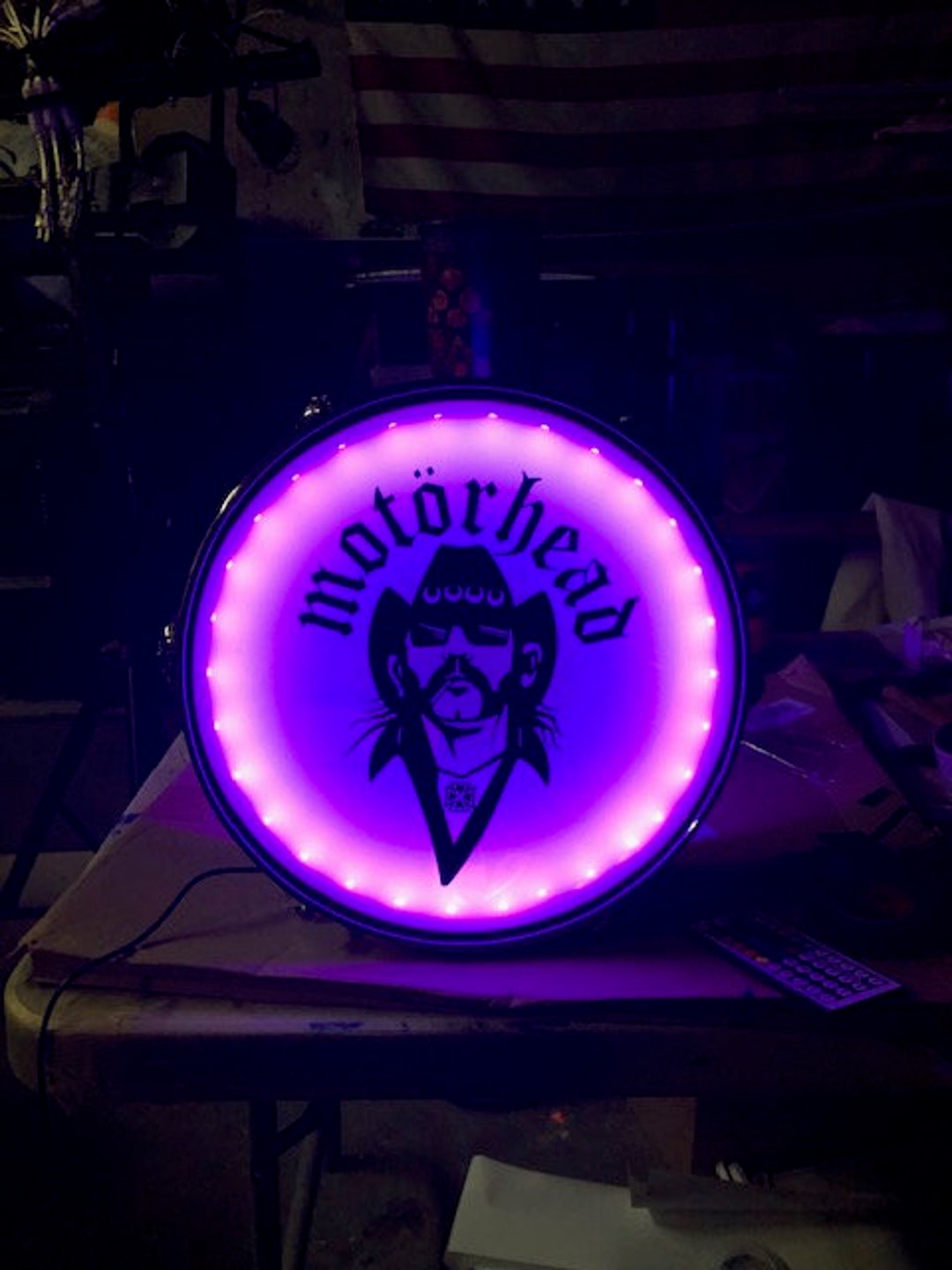 Handmade Custom LED Drum Light MOTORHEAD - Etsy