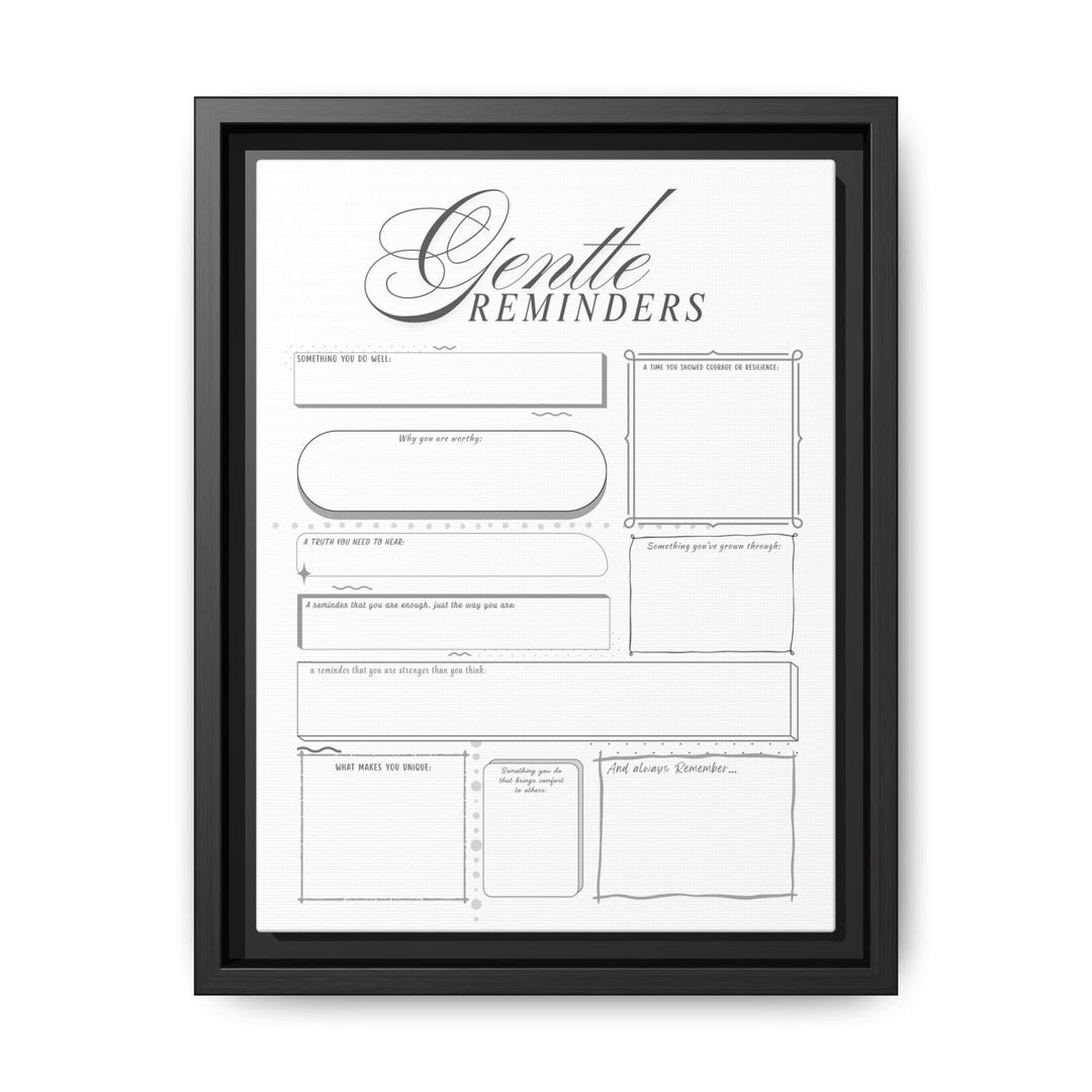 Gentle Reminders Printable Planner Matte Canvas, Framed - Etsy