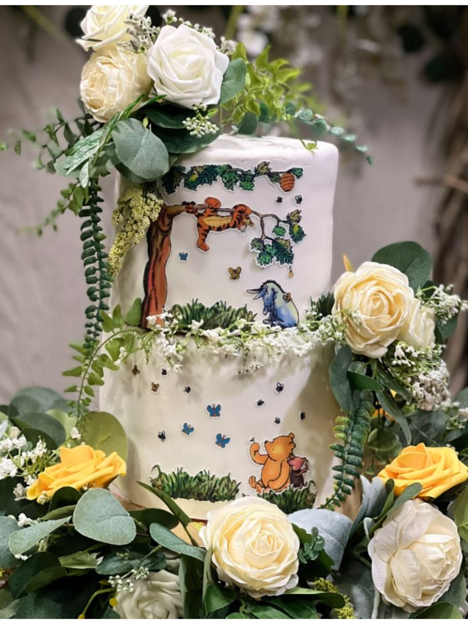 Pre-cut Edible Icing Cake Scene Stickers Tigger Hanging From a - Etsy