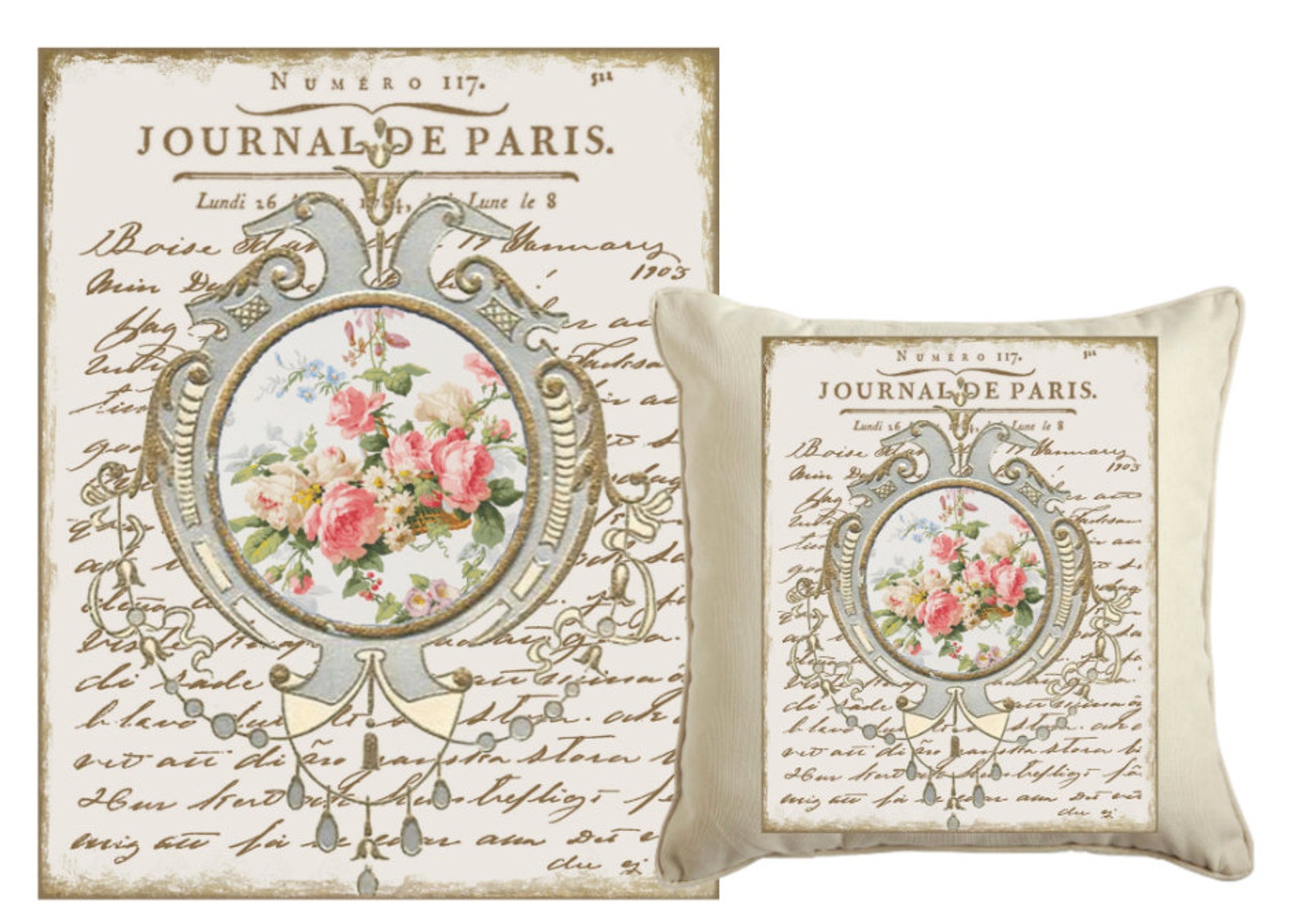 Vintage French Journal De Paris Digital Design, French Ephemera ...