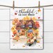 Thanksgiving Fall Home Cottage Dog Thankful Digital Art Print Fall Tree ...