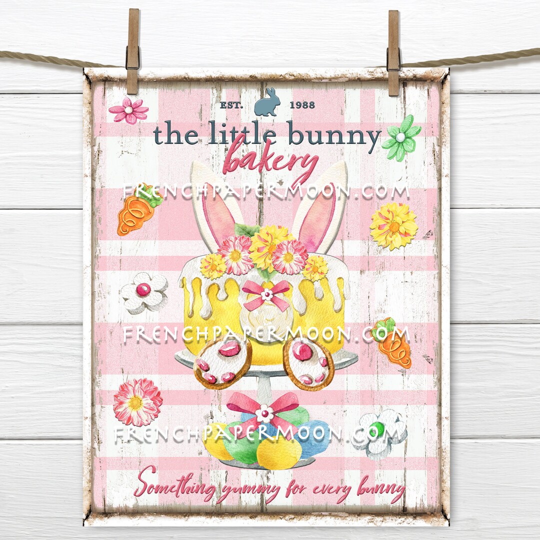 Bunny Bakery, Easter Bakery, Easter Sweets, DIY Easter Treats Sign ...
