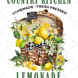 Farmhouse Lemonade Lemon Basket DIY Sign Making Digital Download Fabric ...