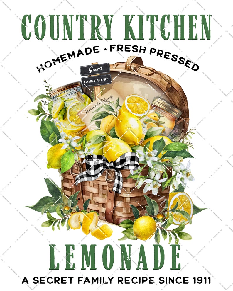 Farmhouse Lemonade Lemon Basket DIY Sign Making Digital Download Fabric ...