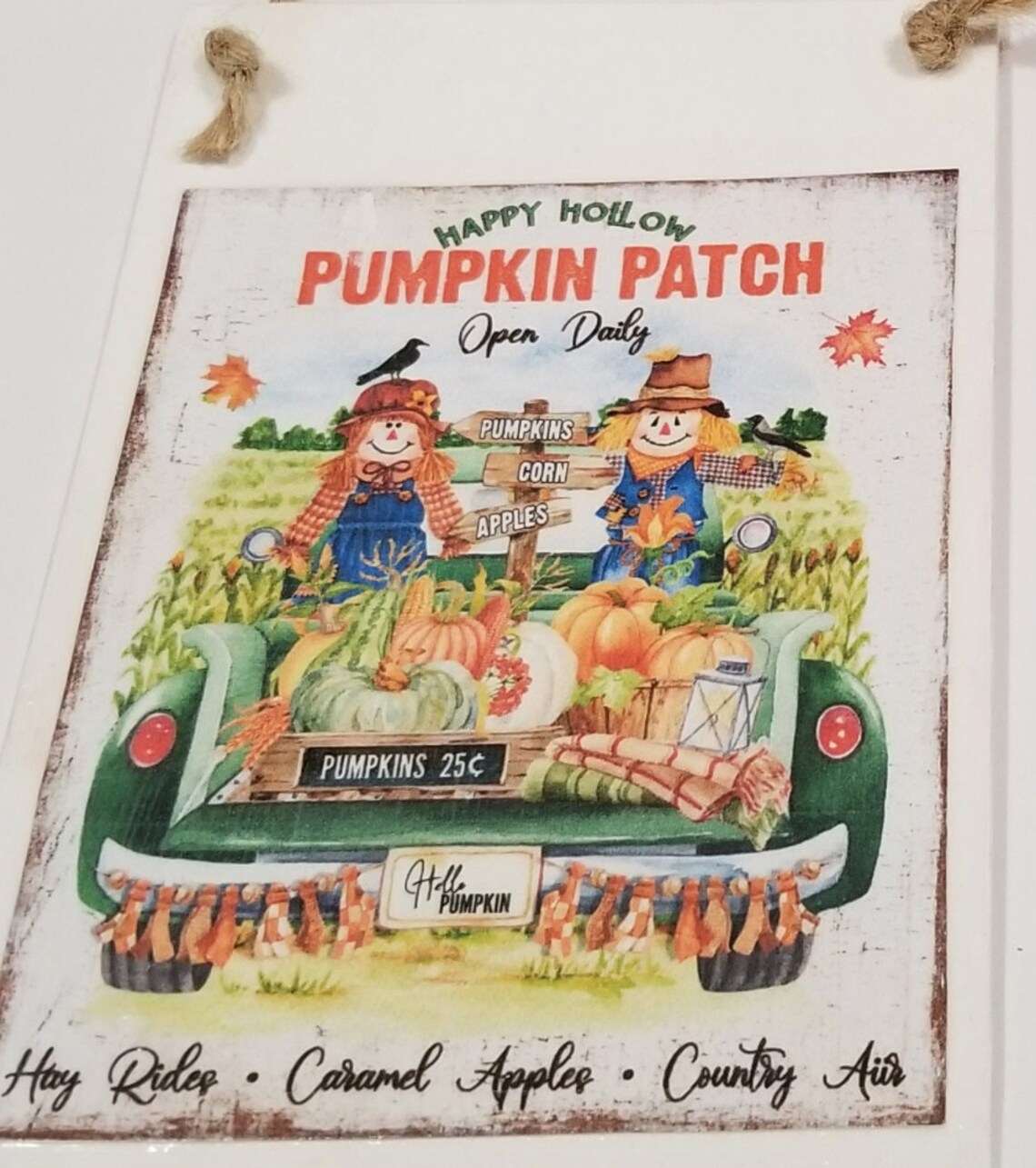 Pumpkin Truck Scarecrow Fall Harvest Digital Farmhouse | Etsy