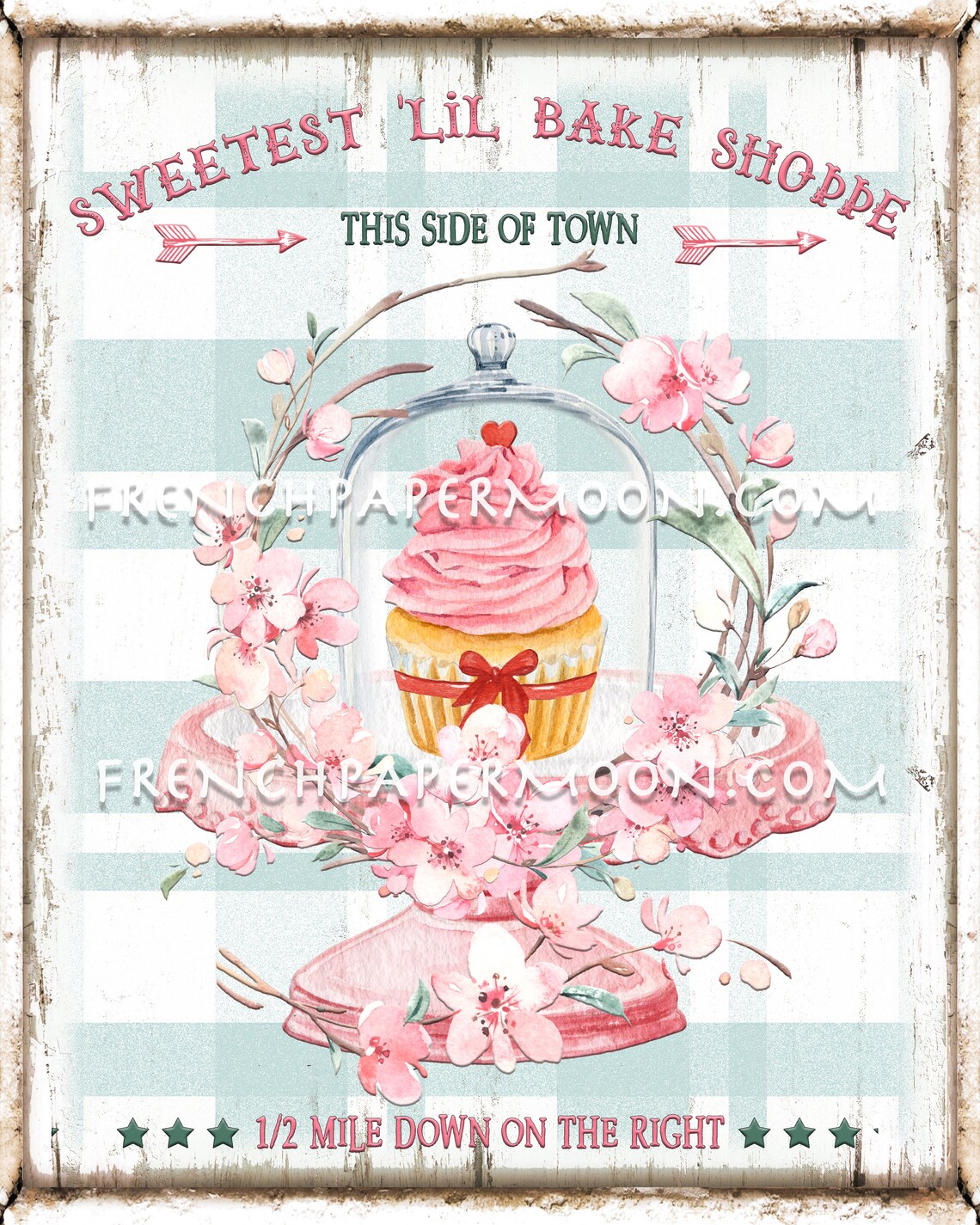 Pink Bakery Printable Digital Sign Pink Cupcake Pink - Etsy