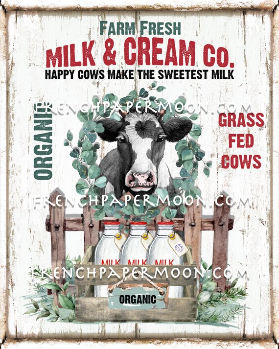 Printable Farmhouse Cow Sign Farmhouse Tiered Tray Decor, Highland Cow