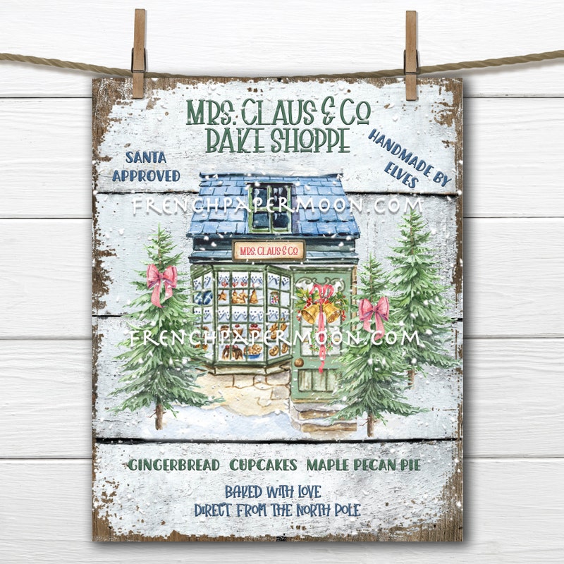 Mrs Claus Bakery Sign - Etsy