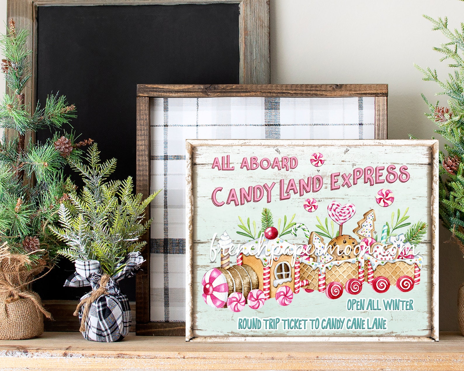 Candy Land Express Christmas Sign, DIY Xmas Sign, Xmas Train Treats ...