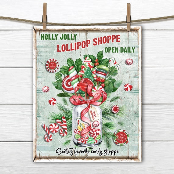 Old Fashioned Christmas Candy Candy Jar Xmas Mason Jar - Etsy