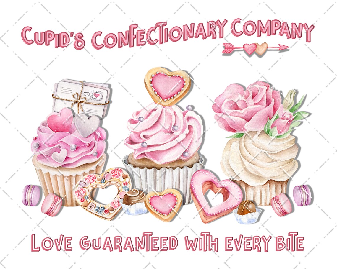 Cupids Confectionary Valentine Cupcakes Candy Pink - Etsy