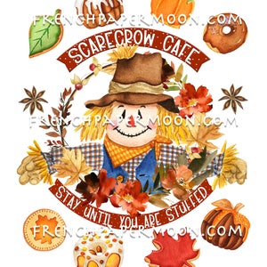Fall Cafe, Autumn Sweets, Fall Cookies, Scarecrow Cafe, DIY Fall Sign ...
