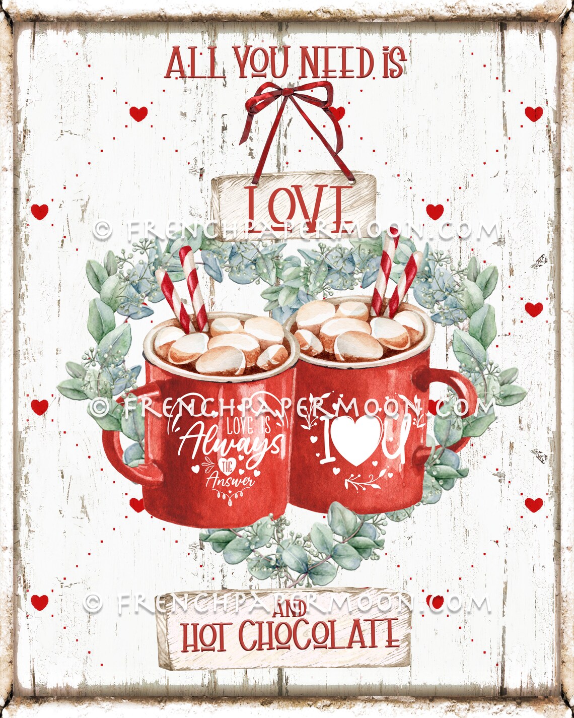 Valentine Hot Chocolate DIY Hearts Valentine Sign Making - Etsy