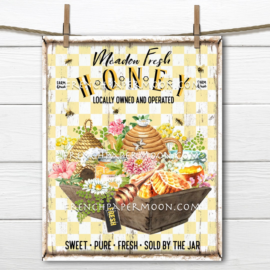 Farmhouse Honey, Honeybee Farm, Honey Market, Beehive, Honey Jars, DIY ...