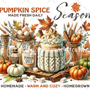 Pumpkin Spice Season Digital Print, Pumpkin Spice Latte, Confectionary ...