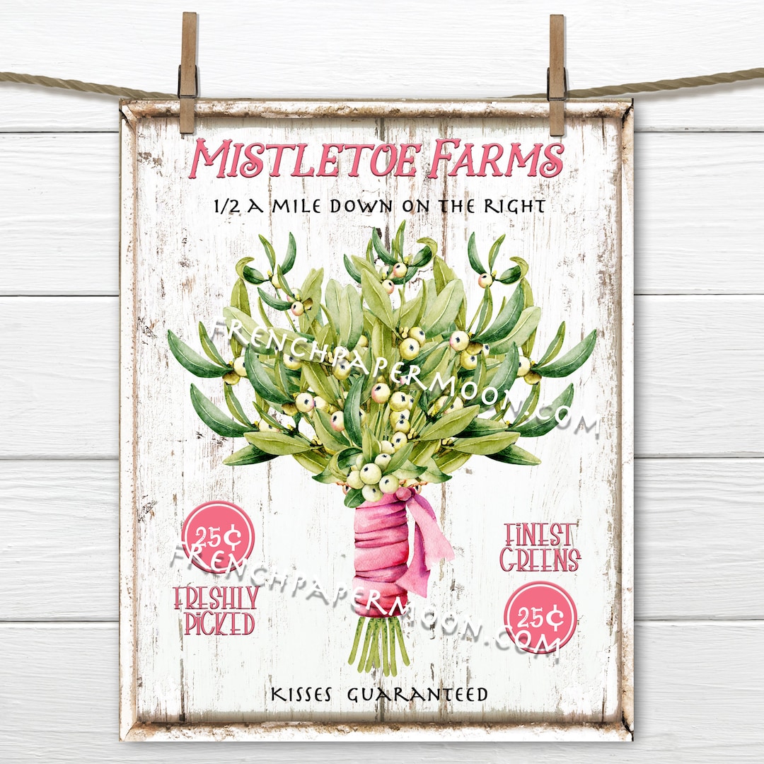 Mistletoe Bouquet, Mistletoe Farm, Christmas Greens, DIY Christmas Sign ...
